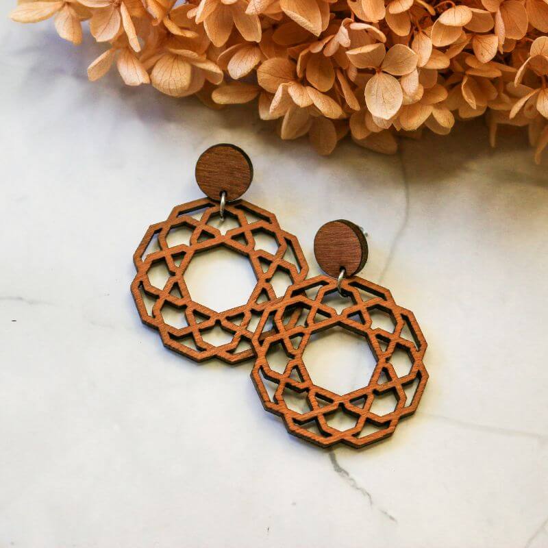 Cutout Circle Timber Earrings – Alanna Jane Collective